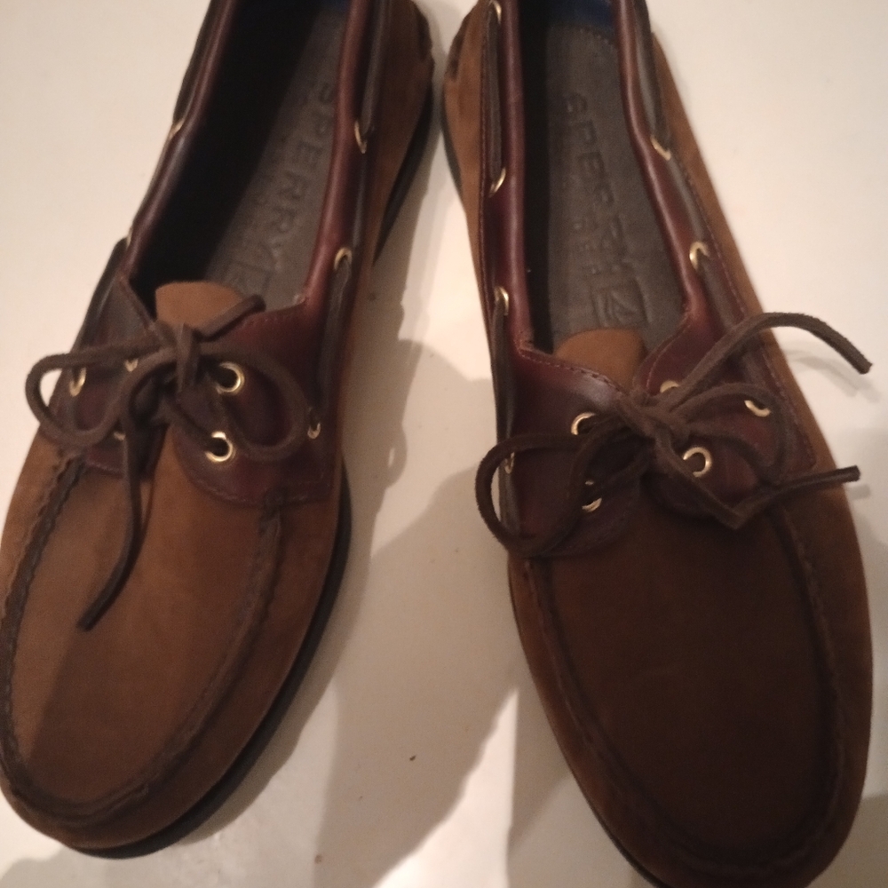 Sperry Men's Suede&Leather Boat Shoe.Size 12w (42) - Gem